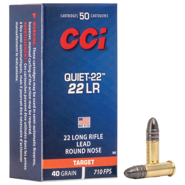 CCI Quiet 22LR 40gr LRN 50RD - American Ordnance - Ammunetix™️